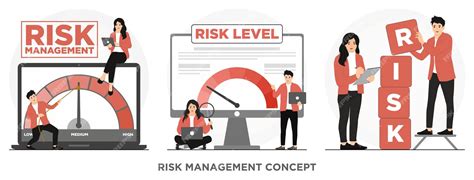 Premium Vector Flat Vector Risk Management Concept Illustration