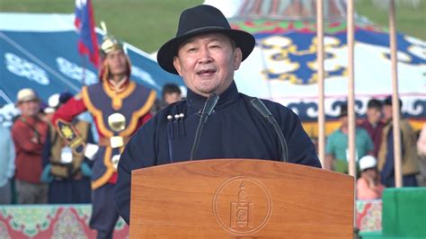 Монгол Улсын Ерөнхийлөгч Х Баттулга Үндэсний их баяр наадмыг хааж үг хэллээ Youtube