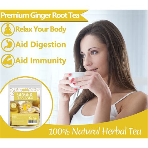 60 Ginger Tea Bags Made With 100 Natural Ginger Root Warm And Spicy