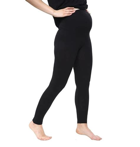 The Fancy Dress® 여성용 임산부 레깅스 뱃속 임신 전체 길이 캐주얼 요가 바지 바지검은색 티몬