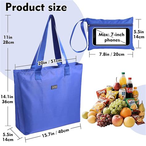 Borsa Tracolla Lavabile Borsa Tote Pieghevole Grande Per La Spesa In