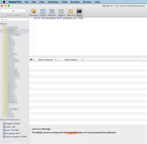 Amazon Web Services Aurora Mysql Failed To Delete A Record Stack Overflow