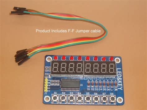 8x Led Display Keys Leds Module Tm1638 [4584] Sunrom Electronics