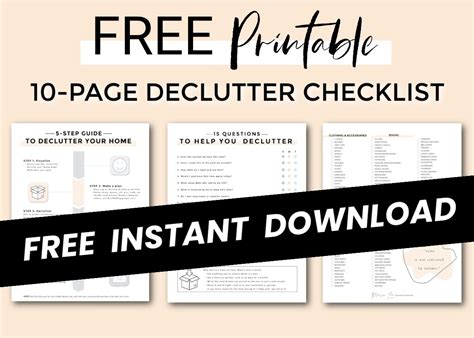 10 Page Declutter Checklist Things To Get Rid Of NOW Free PDF