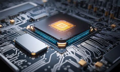 This Image Features A Close Up View Of A Computer Processor Mounted On