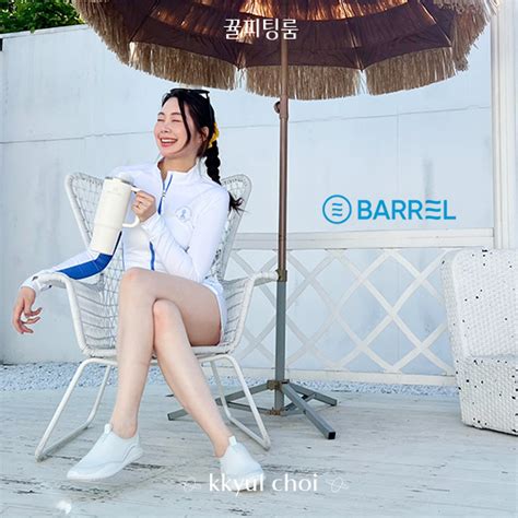 수영복브랜드 배럴 나나 착용한 여성 래쉬가드 세트 아쿠아슈즈 후기 네이버 블로그