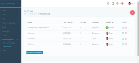 Knowledge Base Settings Grow CRM A Self Hosted CRM Project Management Software