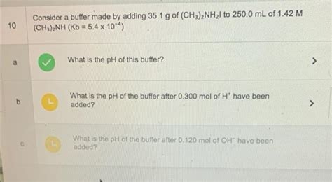 Solved Consider A Buffer Made By Adding 351 G Of Ch32nh2i