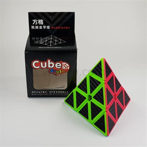Cube Style Pyraminx Carbon Fiber Black WizZon