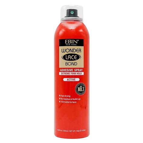 Ebin Wonder Lace Bond Adhesive Spray Extreme Firm Hold Active Girly
