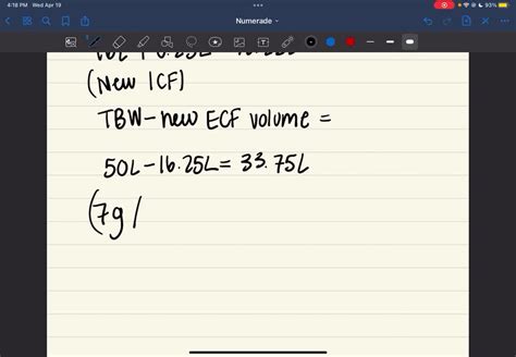 Solved A Person Has Tbw 50 L And Ecf 16 L And An Original Osmolarity Of 295 Mosm The