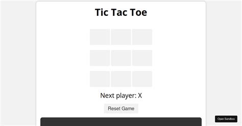 chatgpt tic tac toe codesandbox