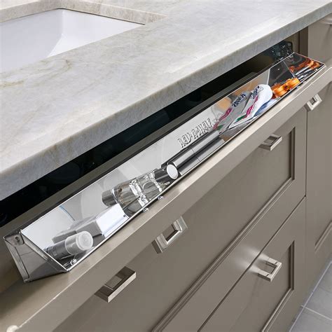 REV A SHELF Rev A Shelf 6581 28SC 52 28 L Stainless Steel Sink Tip Out Tray Set With Soft Close