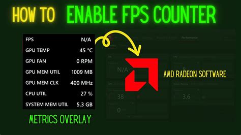 How To Enable AMD Radeon FPS Counter To Monitoring GPU Temp RAM CPU