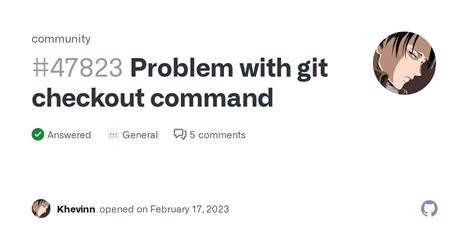 Problem With Git Checkout Command · Community · Discussion 47823 · Github