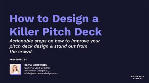 PDF How To Design A Killer Pitch Deck How To Design A Killer Pitch