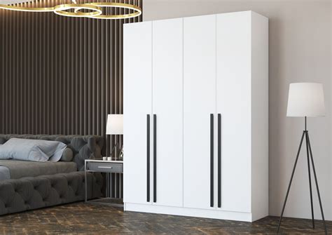 Шкаф распашной ОРИНОКО Шкаф 4 х ств Бостон 1 6 ЛДСП Белый Белый БАЕР