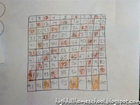Highhill Homebabe Free 100 Number Grid