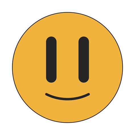 Surreal Emoji Flat Line Color Isolated Vector Object Psychedelic