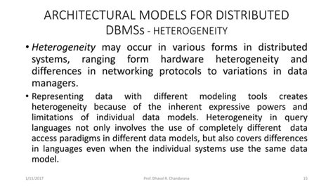 Distributed Dbms Unit 3 Distributed Dbms Architecture Ppt