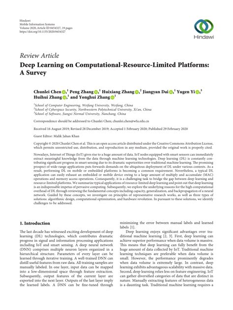 pdf deep learning on computational resource limited platforms a survey