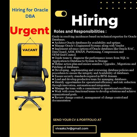 vaishali s on linkedin hiringimmediately jobalert oracle dba softwaredevelopment…