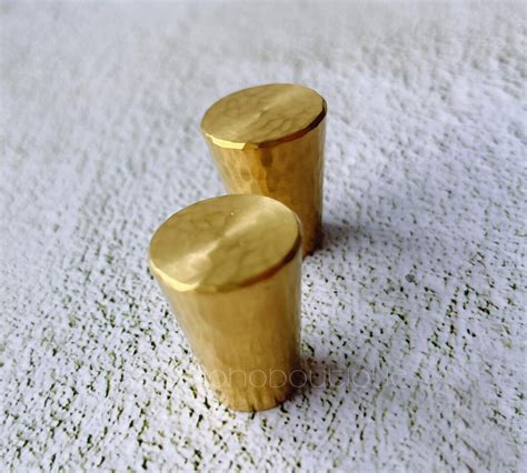 Hammered Solid Brass Knob Round Cabinet Pull Drawer Knob Dresser Pull