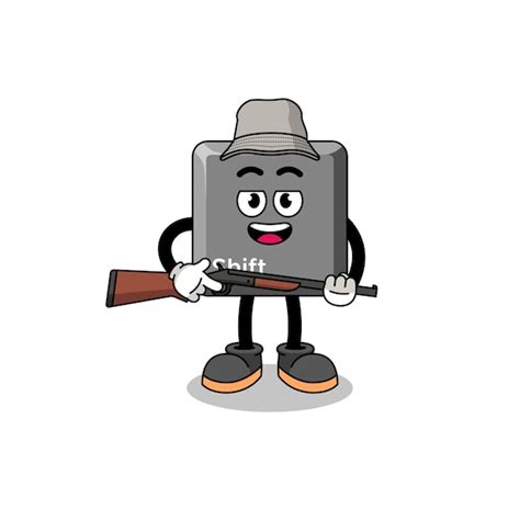 Premium Vector Cartoon Illustration Of Keyboard Shift Key Hunter