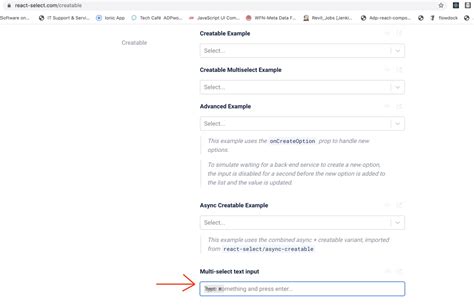 Creatable Multi Select Text Input While Creating 2 Or More Elements With Same Content And When