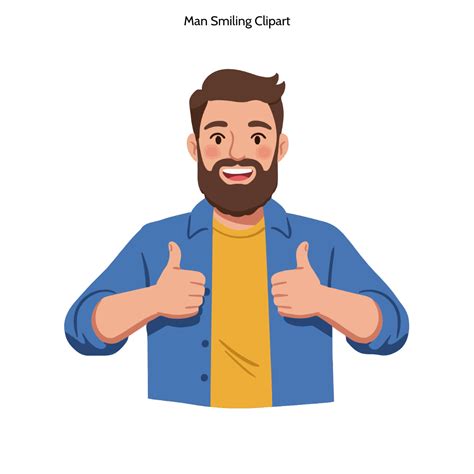 Free Man Smiling Clipart Template To Edit Online