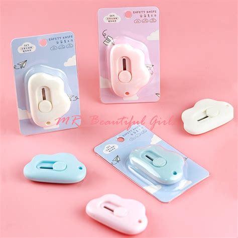 Mr Shopee คัตเตอร์ตัดกระดาษ คัตเตอร์จิ๋ว รูปก้อนเมฆ มีดคัตเตอร์จิ๋ว Diy Shopee Thailand