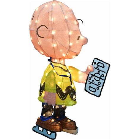 Peanuts 32inch 3d Lighted Led Outdoor Lawn Decorations Skating Charlie