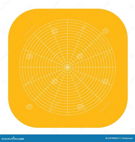 Polar Circular Grid Mesh Pie Chart Graph Element Stock Vector Illustration Of Graph