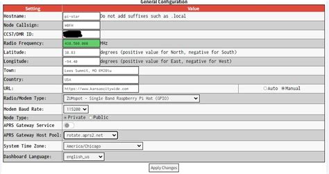 MMDVM HotSpot Configuration America S Kansas City Wide