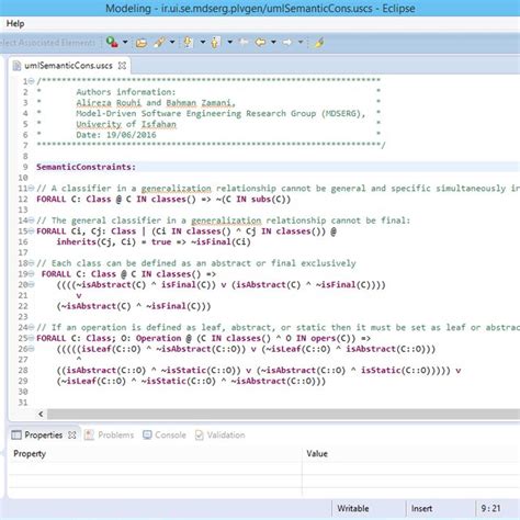 The Uml Semantic Constraints In The Uscs Language Download Scientific Diagram