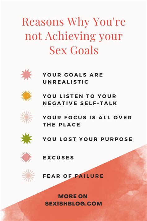 Reasons Why You Re Not Achieving Your Sex Goals Sexish