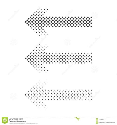 Set Of Arrows With Halftone Effect Vector Illustration Stock Illustration Illustration Of