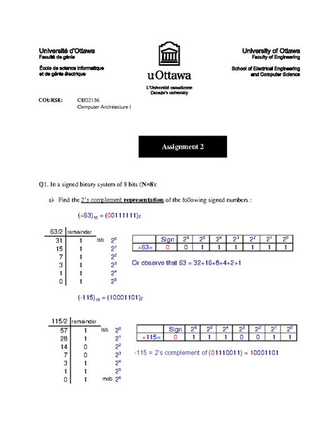 Assignment 2sol Midterm Assigment Solution Computer Architecture I