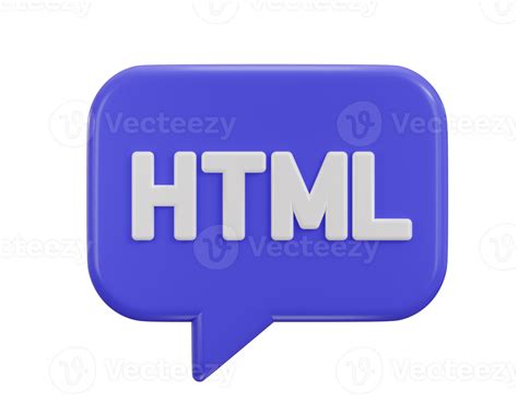 Html Icon 3d Render Concept Of Programming Language Icon Illustration 45822329 Png