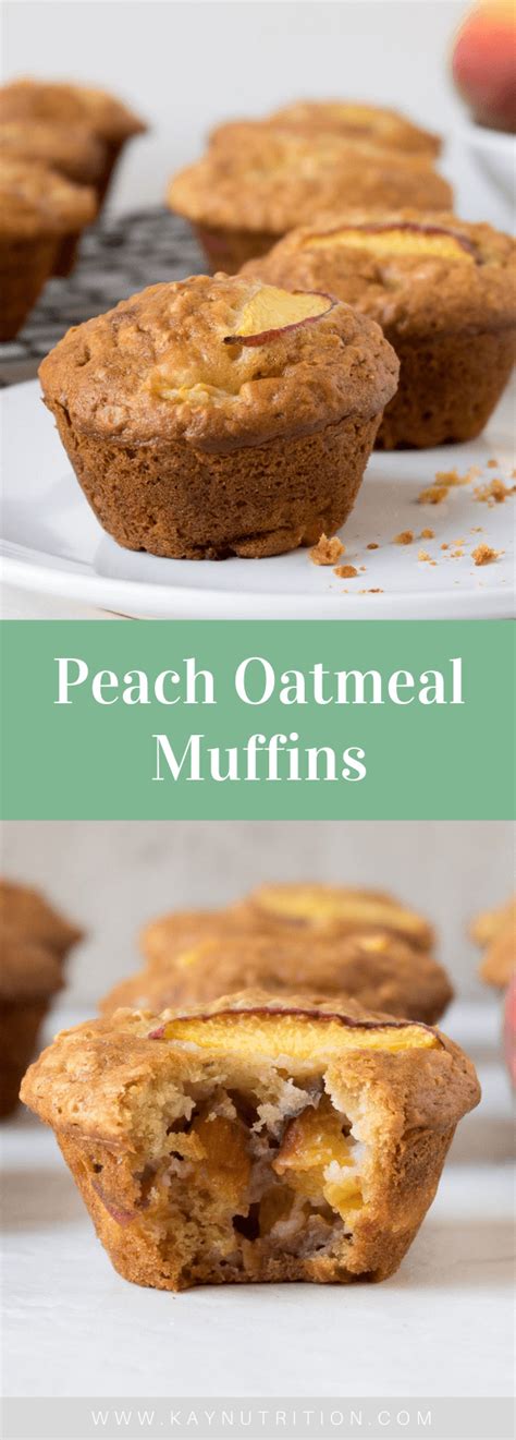 Healthy Peach Oatmeal Muffins Recipe