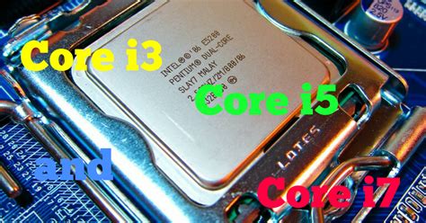 Science And Technology Difference Between Core I3 I5 And I7
