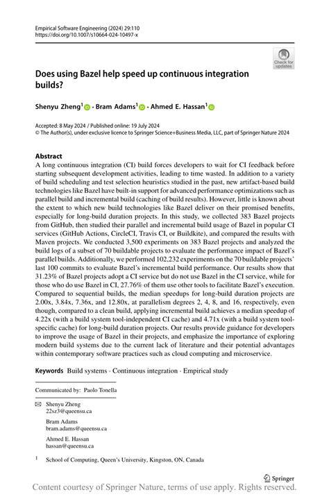 Does Using Bazel Help Speed Up Continuous Integration Builds