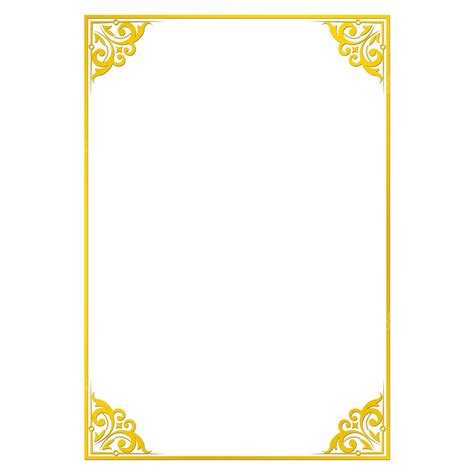Gold Page Border Printable Gold Ornate Corner Page Border