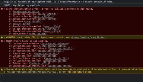 Cache Initialization Error Error No Available Storage Method Found Issue Nodonisko