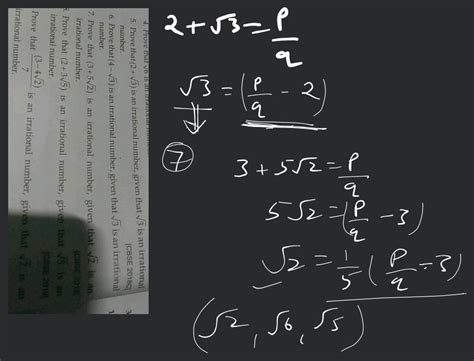 5 Prove That 2 3 Is An Irrational Number Given That 3 Is An Irratio