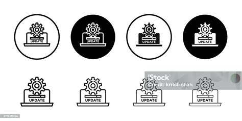 Loading Process Update Icon Logo Sign Set Vector Outline Stock Illustration Download Image Now