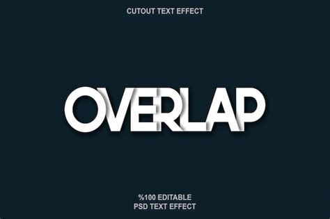 Premium PSD Overlap Editable Text Effect