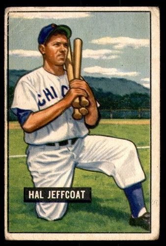 1951 Bowman 211 Hal Jeffcoat G Vg Rc Rookie Cubs Id 226976 Ebay