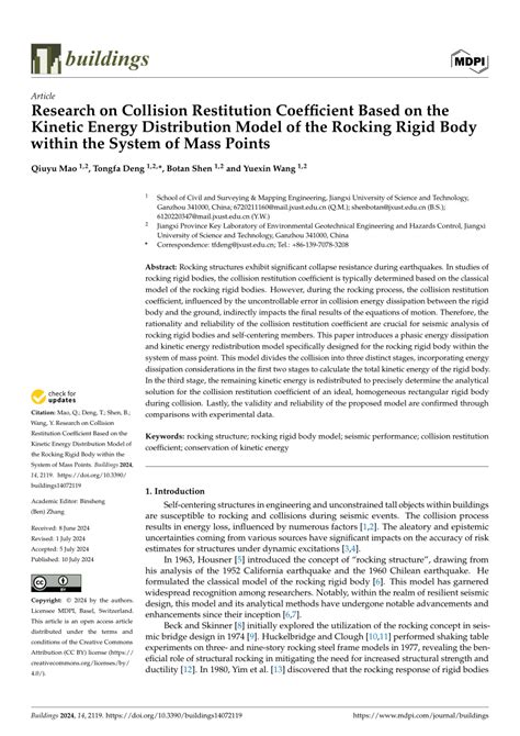 Pdf Research On Collision Restitution Coefficient Based On The