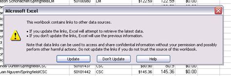 Solved Workbook Contains Links To Other Data Sources Avoid This In